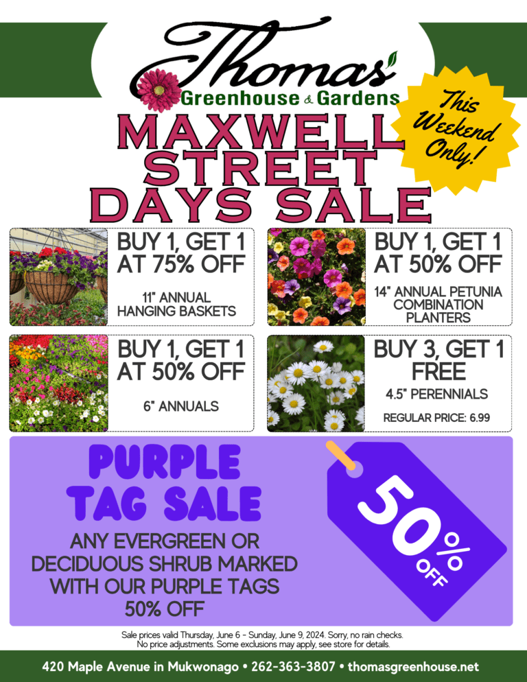 Maxwell Street Days Sale • Thomas Greenhouse & Gardens